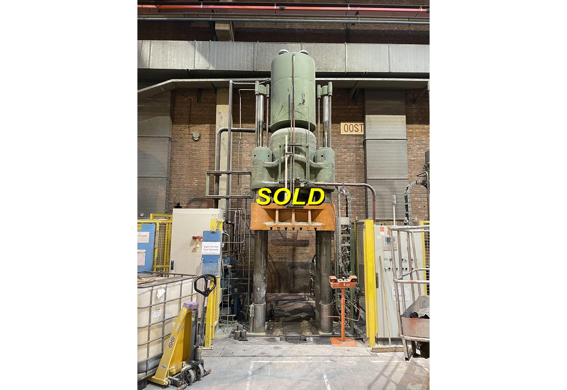 Used 4 column single action presses, HL - 1000 ton 4 column press N° 14016